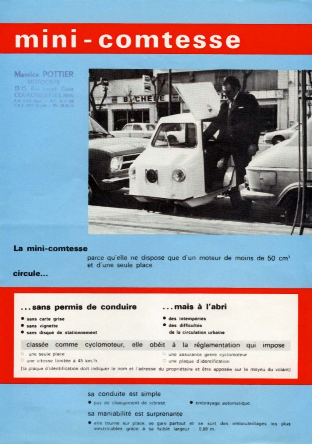 Acoma Comtesse, Mini et Super Comtesse : la voiturette des seventies